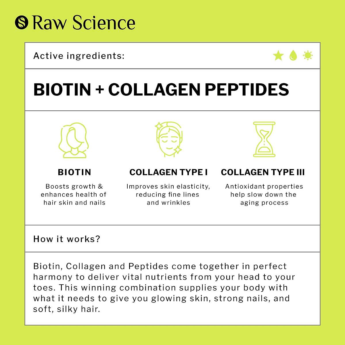 Liquid Collagen & Biotin Supplements for Hair Growth - Biotin 10000mcg Collagen Peptides 20000mcg Drops - Hair Vitamins for Hair Loss for Women & Men, Skin and Nail Strengthener - Made in USA, 2 floz