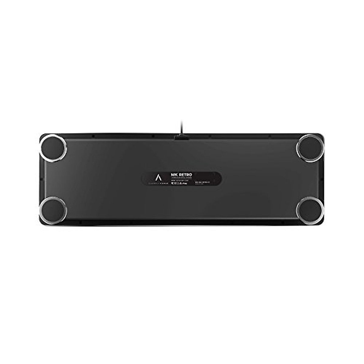 Azio Retro - Wired USB Mechanical Keyboard in Black and Chrome for PC (Blue Switch) (MK-RETRO-01)