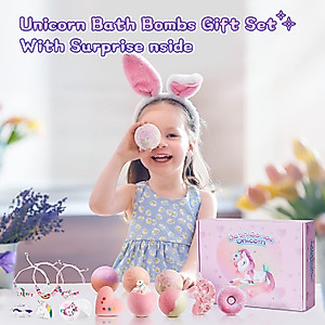 Kids Bath Bombs with Surprise Inside, 9PCS Organic Bath Bombs for Kids Bath Bombs with Toys Inside, Unicorn Bath Bombs for Girls Bath Bombs with Surprise Inside,XMAS Kids Bath Bombs for Kids Bathbombs