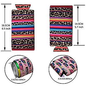 Colorful Neoprene Slim Beer Can Cooler Tall Stubby Holder Foldable Holders Beer Cooler Bags Fits 12oz Slim Energy Drink & Beer Cans (Colorful)