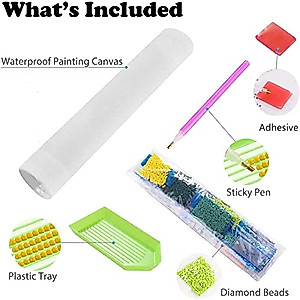 VeGuude Diamond Painting Kits for Adults, Mushroom 5D Diamond Art Kits, Full Drill DIY Crafts for Adults Home Wall Decor Diamond Dots Skeleton Moon [11.8x15.7inch]