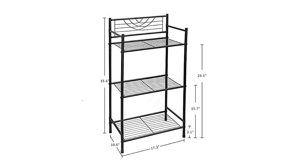 Kimzda 3-Tier Metal Shelf - Stylish Bathroom Storage Rack