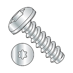 Small Parts 1008BTP Steel Sheet Metal Screw, Zinc Plated, Pan Head, Star Drive, Type B, #10-16 Thread Size, 1/2" Length (Pack of 100)