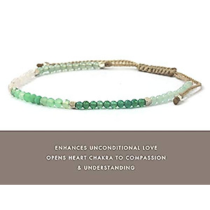 BALIPURA- Love Crystals Bracelet for Women - Jade Beaded Bracelet, Rose Quartz, 925 Solid Silver Bracelet - Friendship Bracelet - Healing Crystals - Handmade Bracelets (2mm SMALL Beads)