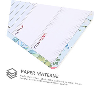 English Manual Academic Students Pocket Planner Wire Schedules Organizer - Paper Productivity Plan Flower Bound Memo Small Type Note Notebook Office Calendar