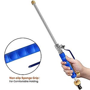 Kansing High Pressure Power Washer Wand Attachments,Gutter Cleaning Tools,Car Pressure Washer with Magic Spray Gun,Standard Garden Hose and Spray Nozzle,BLUE