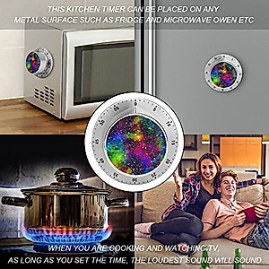Kitchen Timer Universe Nebula Magnetic Countdown Clock for Cooking Teaching Studying