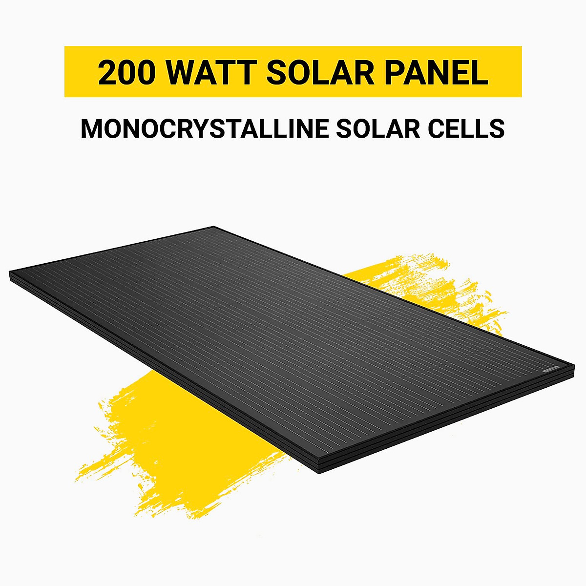 Spartan Power 200 Watt Solar Panel 9 Bus Bar Black Mono Great for RV, Trailer, Camper, Boat, Cabin, Farm, SP-200W
