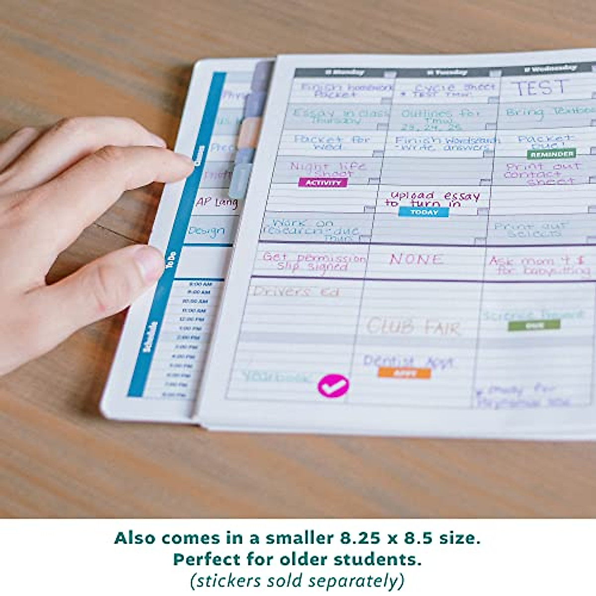 Order Out Of Chaos 2023-2024 Academic Planner, Daily, Weekly & Monthly Time Management School Agenda, Size 8.5x11 (July 2023-June 2024),Blue/Teal