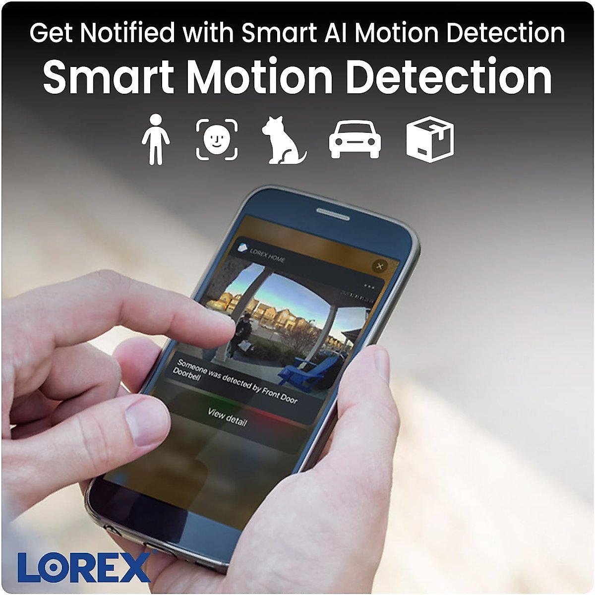 Lorex 4K 8MP Deterrence Bullet AI PoE IP Wired Add-On Metal Indoor/Outdoor Camera - Smart Security Lighting, Color Night Vision, Smart Motion Detection Plus, Two-Way Audio, IP67 Weatherproof Rated