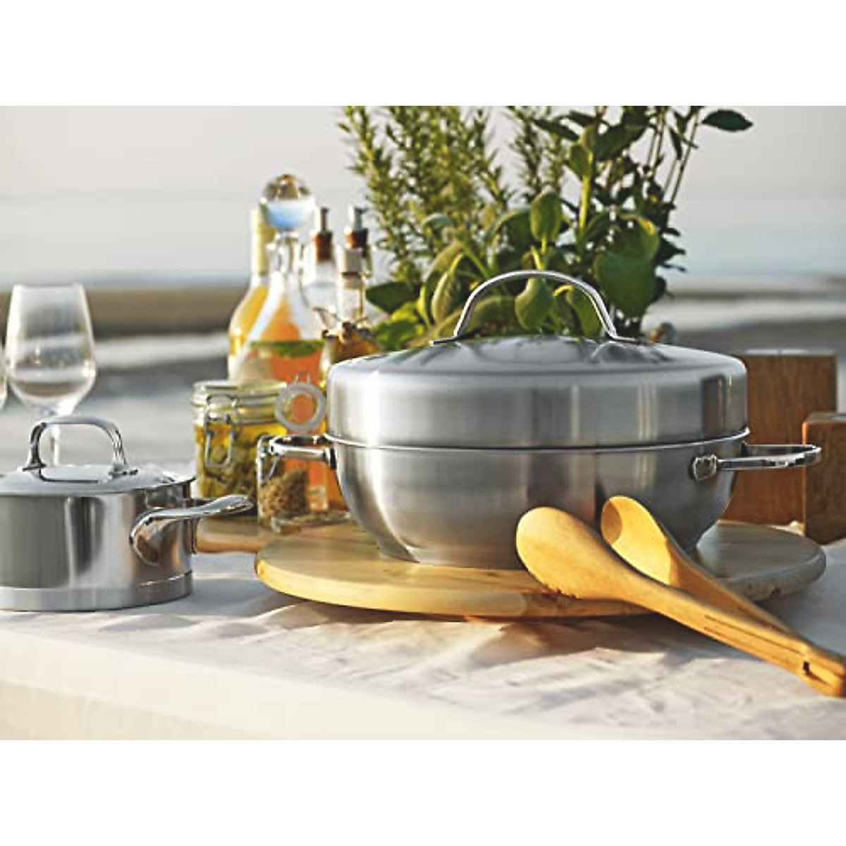 Demeyere Resto 4-pc Stainless Steel Stovetop Smoker Set