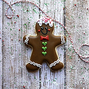 Gingerbread Man Cookie Cutter Set (Gingerbread Man 3 Piece), Premium Food-Grade Stainless Steel, Dishwasher Safe