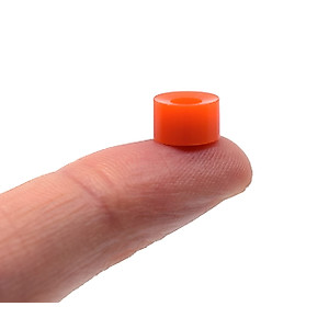 Teak Tuning Apex 71D Urethane Fingerboard Wheels - Cruiser Style, Bowl Shaped, 8.7mm Diameter - ABEC-9 Stealth Bearings - Made in The USA - Lava Orange Colorway