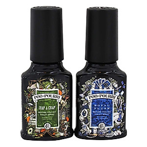 Poo-Pourri Before-You-Go Toilet Spray, Master Crapsman, Gift Set Variety 2 Fl Oz - Royal Flush and Trap-A-Crap
