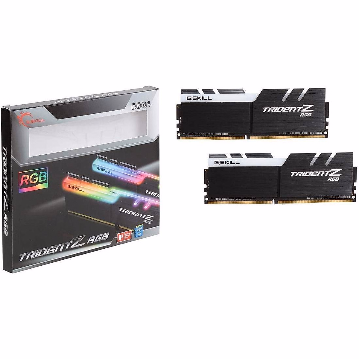 G.SKILL Trident Z RGB Series (Intel XMP) DDR4 RAM 16GB (2x8GB) 3600MT/s CL18-22-22-42 1.35V Desktop Computer Memory UDIMM (F4-3600C18D-16GTZR)