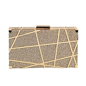 Women Metal Vintage Evening Bag Clutch Purse Hollow Wedding Party Chain Crossbody Bag