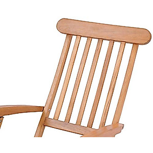 Teak Titanic Outdoor Patio Lounge Steamer Chair, Made from Solid A-Grade Teak Wood
