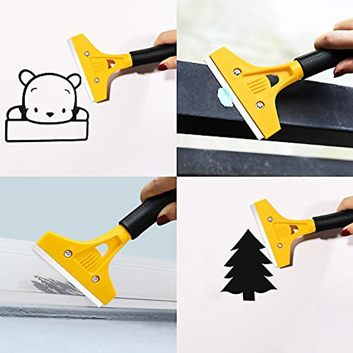 WRAPXPERT Scraper Blade 4 inch 100pcs Replacement Razor Blades for Cleaning Glass Wall Windows Stove