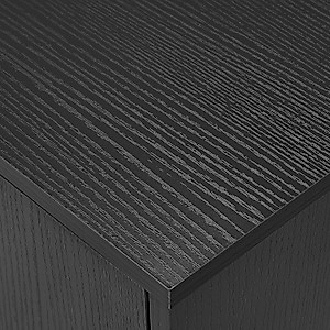 Panana TV Stand Television Console Unit Cabinets with 3 Open Cubby and 2 Doors for Living Room Bedroom for TVs up to 70 Inches (62.99 Inches Black)