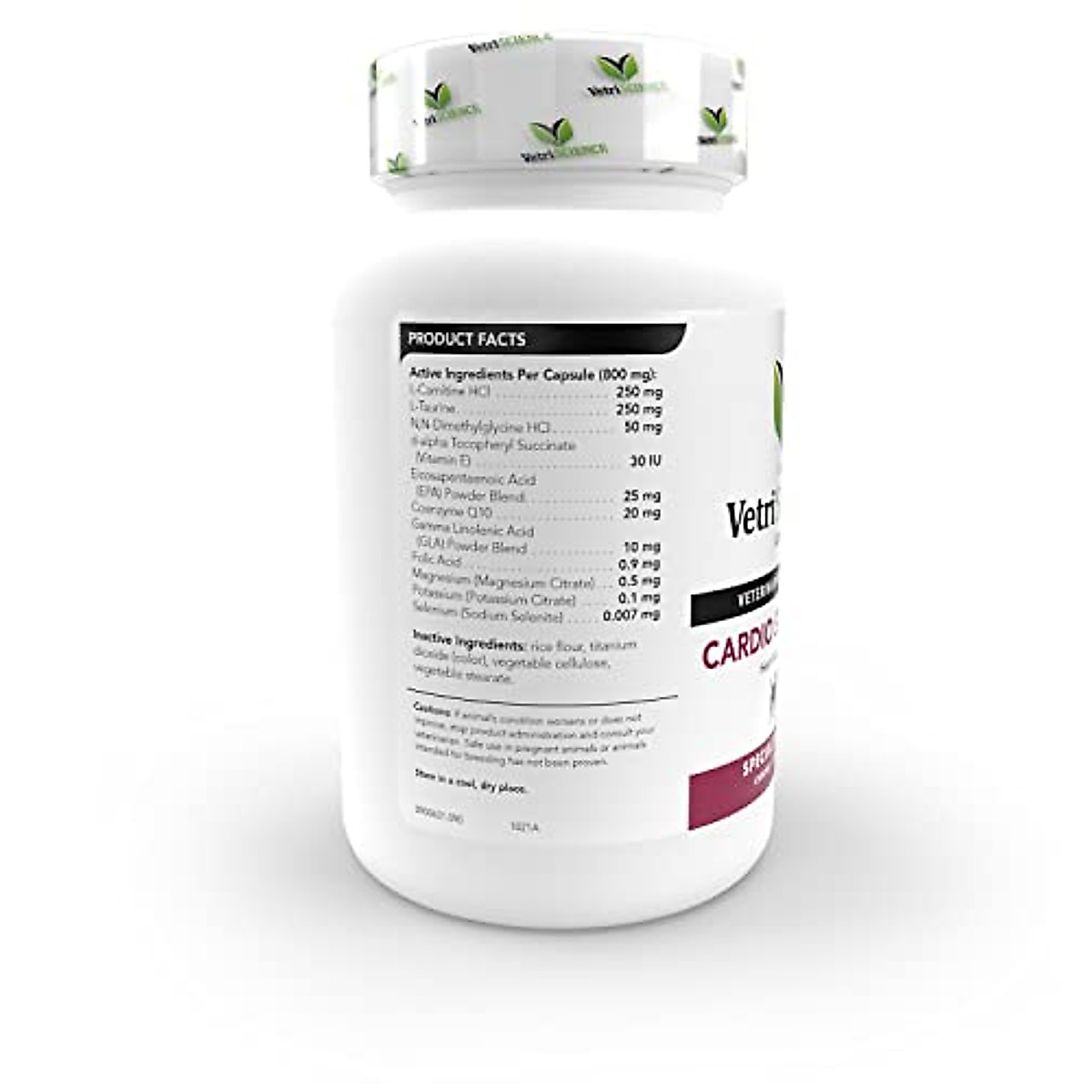 VETRISCIENCE - Cardio Strength, Cardiovascular and Circulatory Support Supplement for Dogs and Cats, 90 Capsules