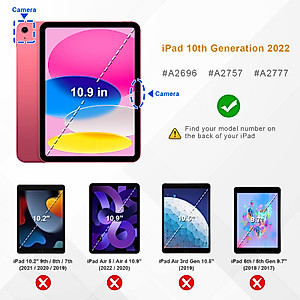 Fintie Rotating Case for iPad 10th Generation 10.9 Inch Tablet (2022 Model) with Pencil Holder - 360 Degree Rotating Protective Stand Cover with Auto Sleep/Wake, Black