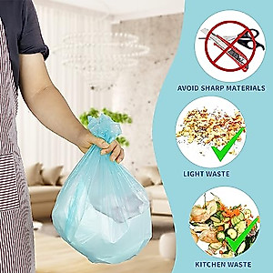 4 Gallon Small Trash Bags-Magesh 4 Gallon Trash Bag Strong, Leakage-Free, Small Garbage Bags 4 Gallon Unscented Thick for Bathroom, Office, Kitchen Small Trash Can, 15L, 105 Bags, Blue