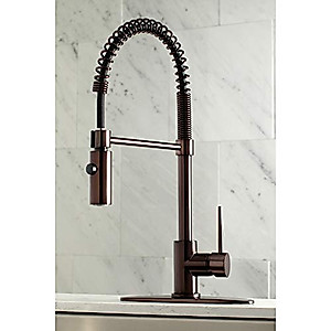 Kingston Brass LS8775NYL New York Single-Handle Pre-Rinse Kitchen Faucet, Oil Rubbed Bronze