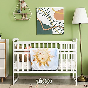 WooGoo Baby Milestone Blanket for Baby Boys and Baby Girls - Soft Premium Fleece - Baby Boy Shower Gifts - Baby Growth Chart - New Born Baby Gifts, Blanket, 40 x 60 Inches (Pink)