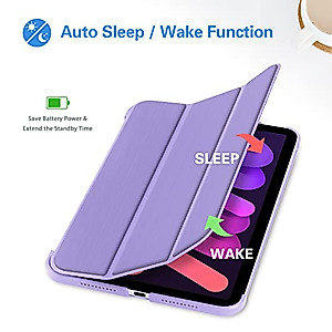 ProCase iPad Mini 6 Case 2021 8.3 Inch iPad Mini 6th Generation Cases, Slim Stand Trifold Smart Cover for 2021 iPad Mini 6th Gen 8.3” Model A2567 A2568 A2569 -Purple