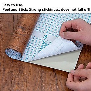 Decoroom Peel and Stick Wood Grain Contact Paper 17.71" X 236" Brown Wooden Look Wallpaper Self-Adhesive