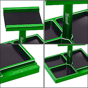 WOAEIUOS RC Car Stand Repair Tool Set 360 Degree Rotation for 1/18 1/24 RC Car Truck Buggy (Green)