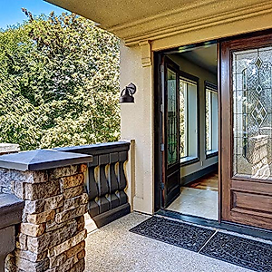 Hampton Bay 9 in. Weathered Pewter Small Outdoor LED Wall Lantern with Open Bottom