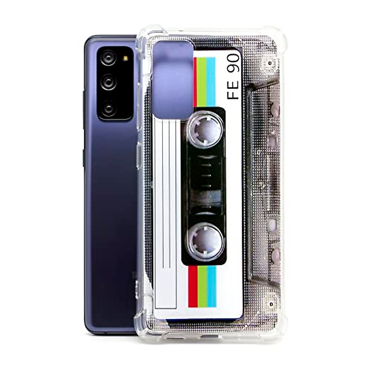 FAteamll Case for Galaxy S20 FE 5G,with Reinforced Corners TPU Soft Bumper Retro Cassette Tape Case Compatible with Samsung Galaxy S20 FE 5G