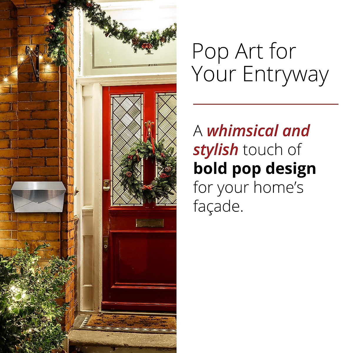 NACH Mailboxes for Outside Wall Mount, 12.5 x 5 x 10 inch, Stainless Steel Mail Box Wall Mounted, Waterproof Mailbox for Door - The Modern Envelope Mailbox