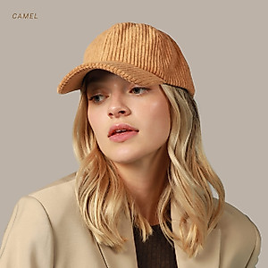 CHOK.LIDS Everyday Corduroy Baseball Cap for Men and Women Dad Hat Unisex Adjustable Lightweight Polo Style Curved Brim (Minight Blue)