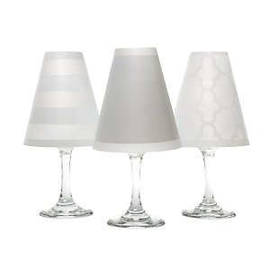 di Potter WS133 Nantucket Paper White Wine Glass Shade, White (Pack of 6)
