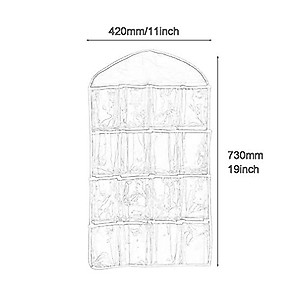 Lobonbo 1pc 16 Pockets Hanging Bag Wall Wardrobe Storage Organizer Socks Underwear Sundries Sorting Storage Bags Bathroom Accessories(Beige)
