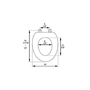 Bath Décor 2F1E6-80 Slow Close Plastic Elongated Top Mount Adjustable Release and Clean Hinge Toilet Seat, Silver/Grey