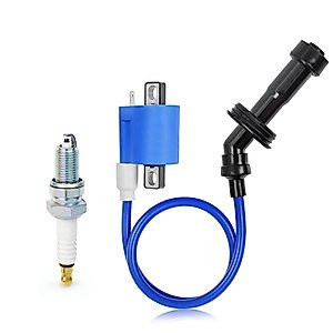 Ignition Coil & Spark Plug & Cap & boot For YAMAHA Raptor 660R Grizzly 660 Rhino 660 YFM 660 2001-2008