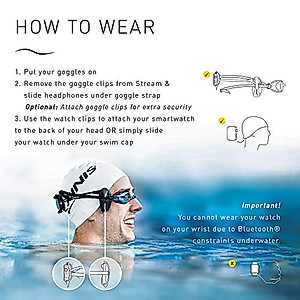 FINIS Amnis Stream Swim Bluetooth Headphones, Black