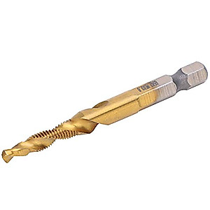 M5 tap, Tap Drill Bits, 4.2 Hex Square Shank High Speed Steel 10Pcs for Drilling Reaming