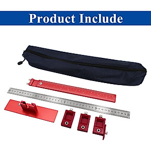 Cabinet Hardware Jig Tool Both Inch and Metric for Handles and Knobs Drawer Guide Jig on Doors and Drawer Fronts, Fastest and Most Accurate Knob & Pull Jig Improve for inch Scale