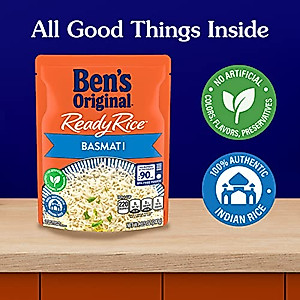 BEN'S ORIGINAL Ready Rice Basmati Rice, Easy Side Dish, 8.5 OZ Pouch (Pack of 6)