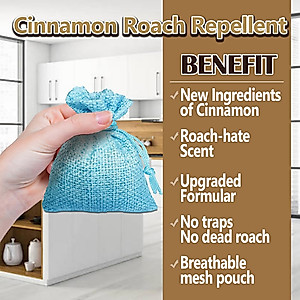 10 Pack Roach Repellent for Indoor Home, Natural Peppermint and Citronella Formula Cockroach Away Solution, Roach Deterrent for House Kitchen Pest Control