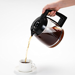 Replacement 12-Cup Glass Carafe, Compatible with Cuisinart Coffee Maker, Replaces DCC-1200PRC (Decorative Stainless-steel Handle)