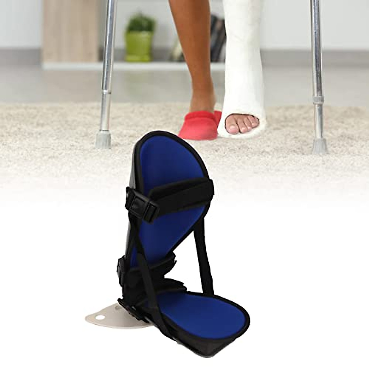 Plantar Fasciitis Night Splint Achilles Tendonitis Night Brace Adjustable Nighttime Foot Pain Relief Device with Calf Stretching for Orthopedic Relief(L)