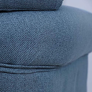 LOKATSE HOME Accent Chair Modern Club Armchair Indoor Furniture Comfy Upholstered Single Sofa for Living Room, Bedroom, Blue