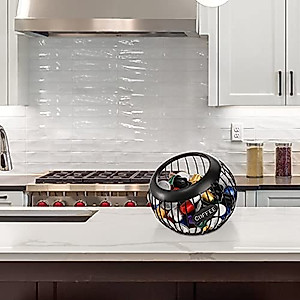 TOPZEA Coffee Pod Holder, Metal Large Capacity K Cup Holder Coffee Capsule Storage Basket for Coffee Bar, Espresso Coffee Pod Organizer for Counter, Coffee Station Organizer, Coffee Bar Accessories