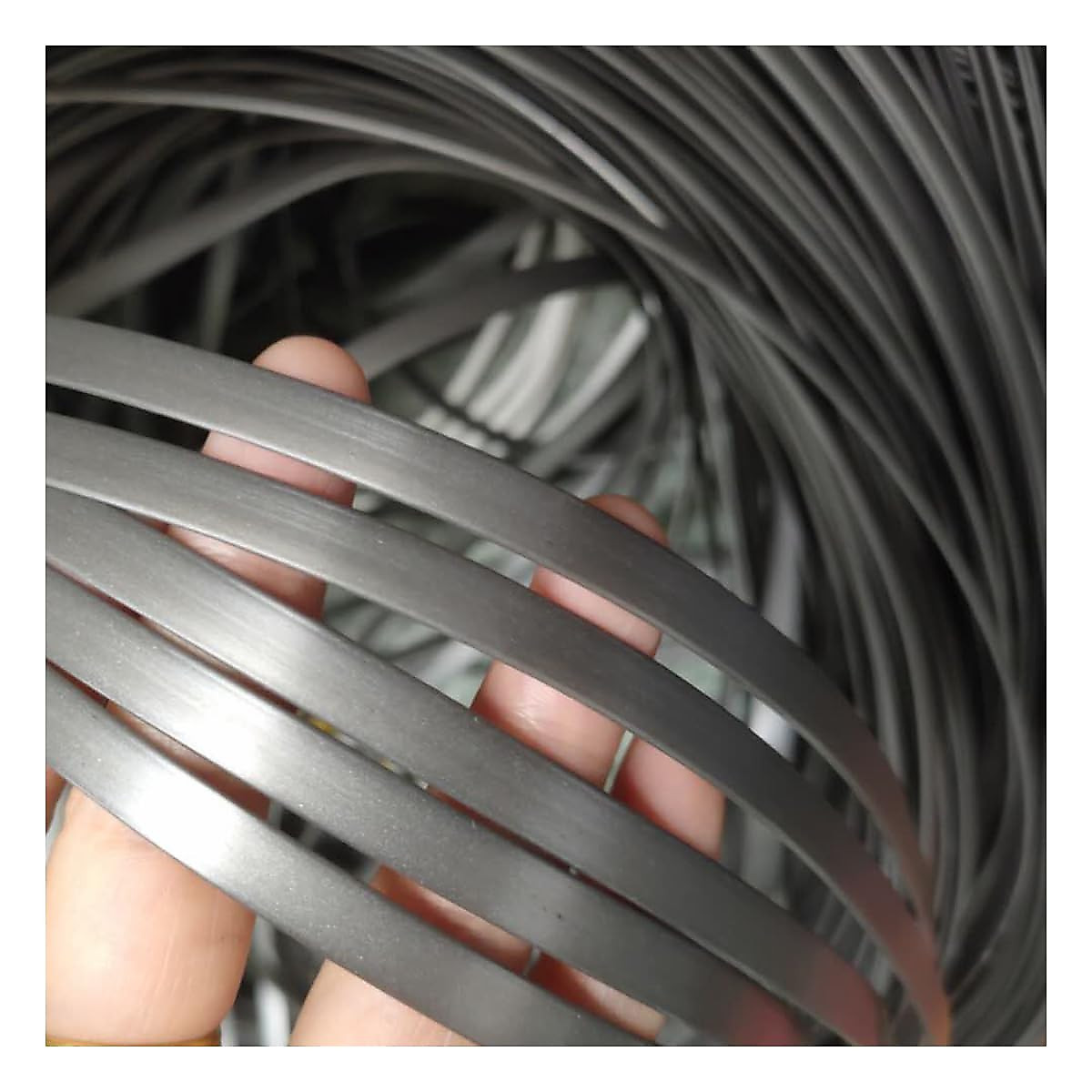 Queenbox 7x1.2mm 196 ft Flat Plastic Rattan, Round Synthetic Wicker Replacement Material for Basket Chair Sofa Table Furniture, 28