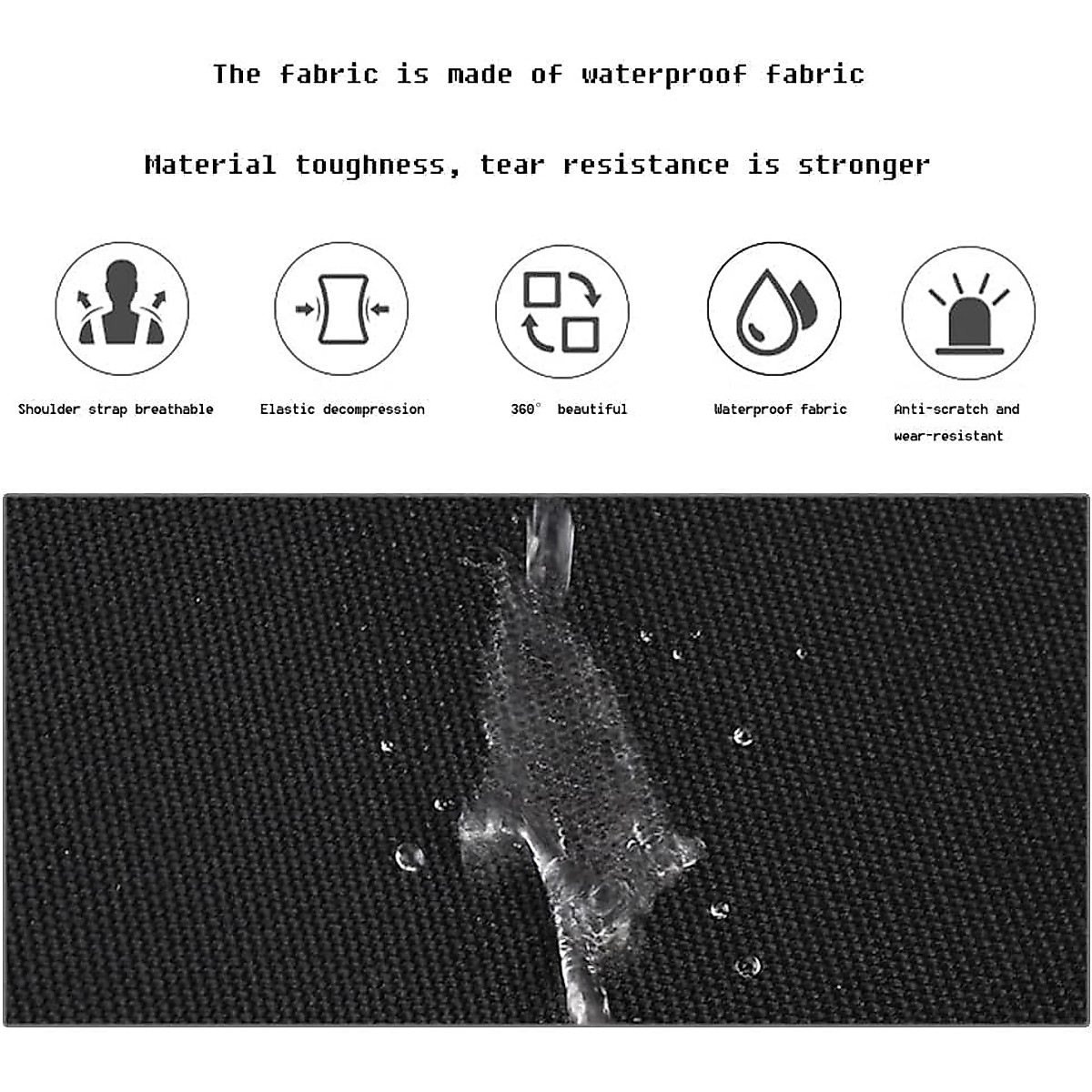 XinShuoBay Anime Backpack Laptop Bag With USB Port Large Casual Daypack 15.6 Inch Computer for Anime Fans (Black white 1)